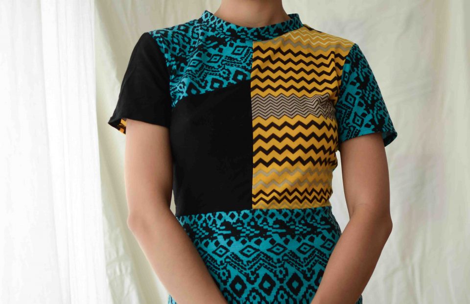 DRESS MADE WITH SCRAPS + FREE PATTERN - sewing - upcycling - pattern making